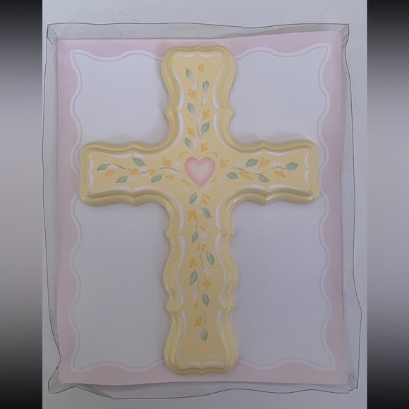 Wall Decor | Yellow Floral Wall Cross By Mms Designs | Poshmark